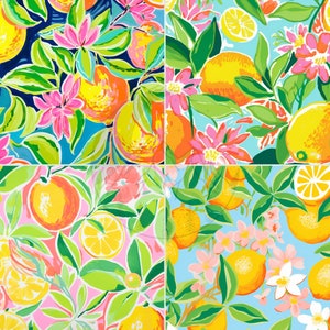 Preppy Pink Lemonade Digital Paper | Summer Paper | Lemonade Stand ...