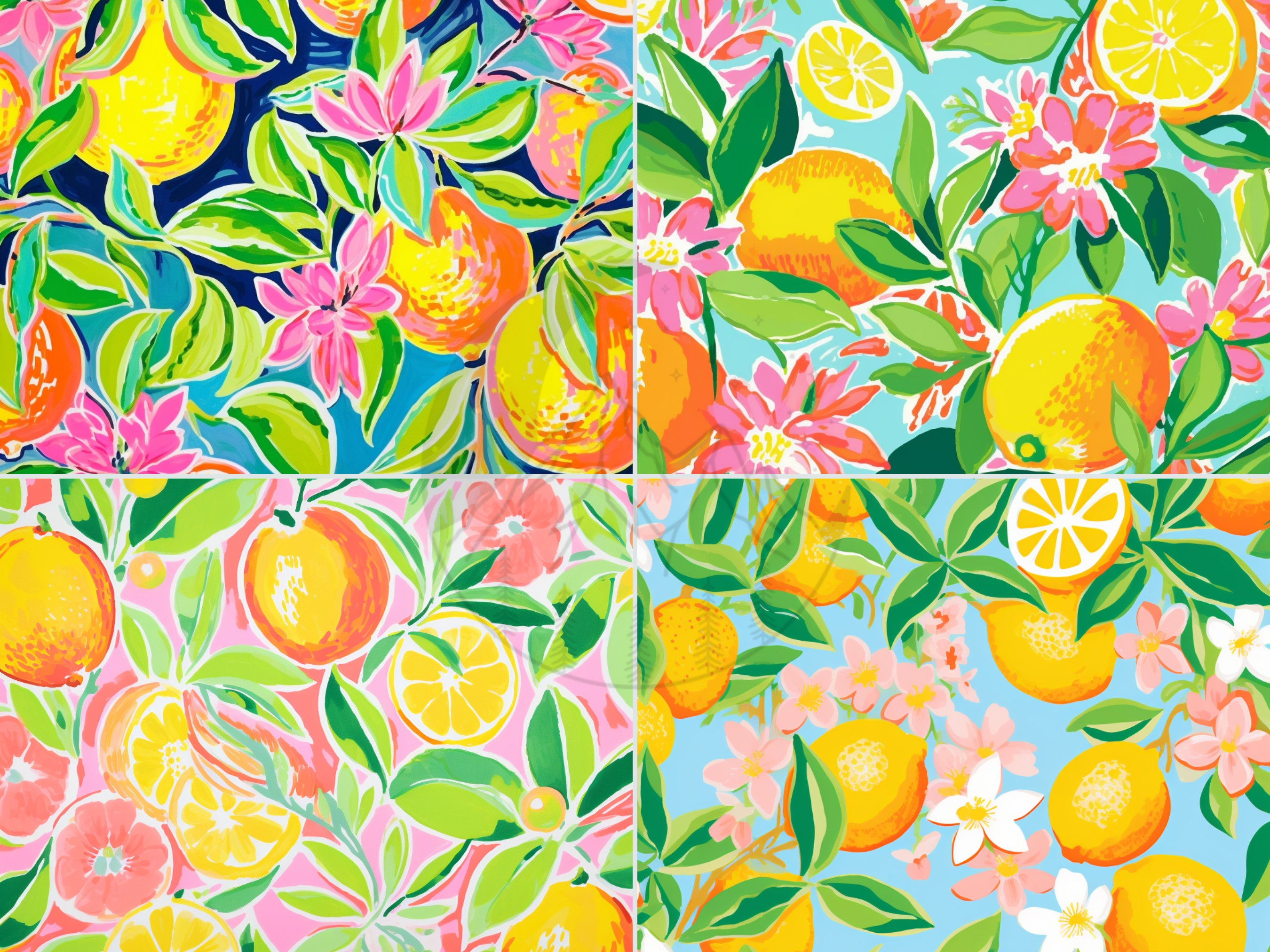 Preppy Pink Lemonade Digital Paper Summer Paper Lemonade Stand Pink ...