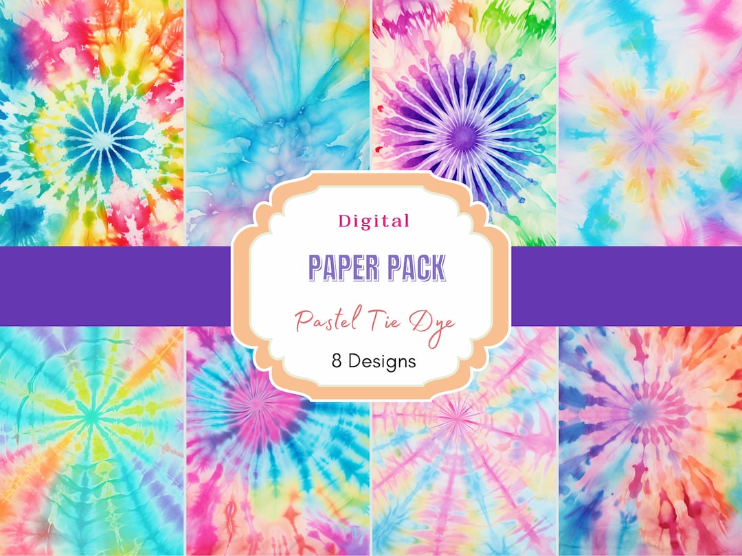 Pastel Tie Dye Digital Paper Pack | Commercial Use| Pastel Digital ...