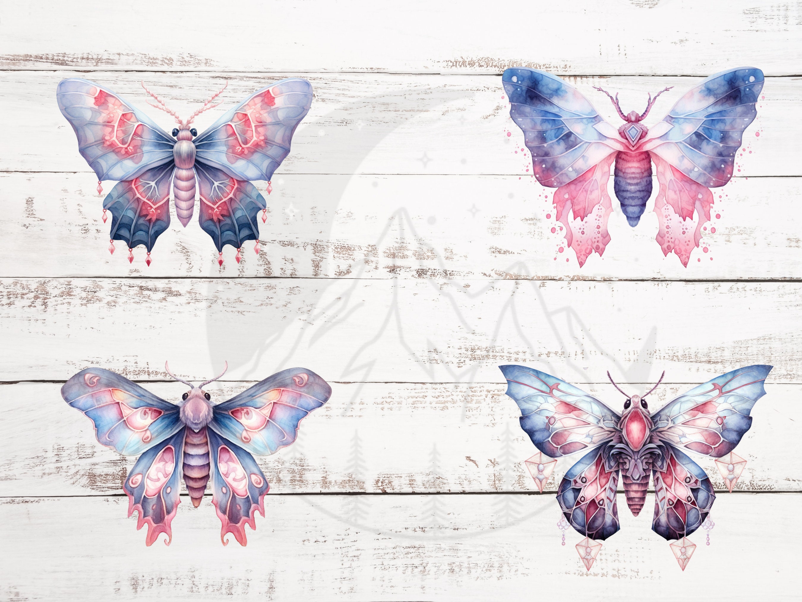 Pastel Moth Clipart Pastel Goth Moth Png Halloween Clipart Png for ...