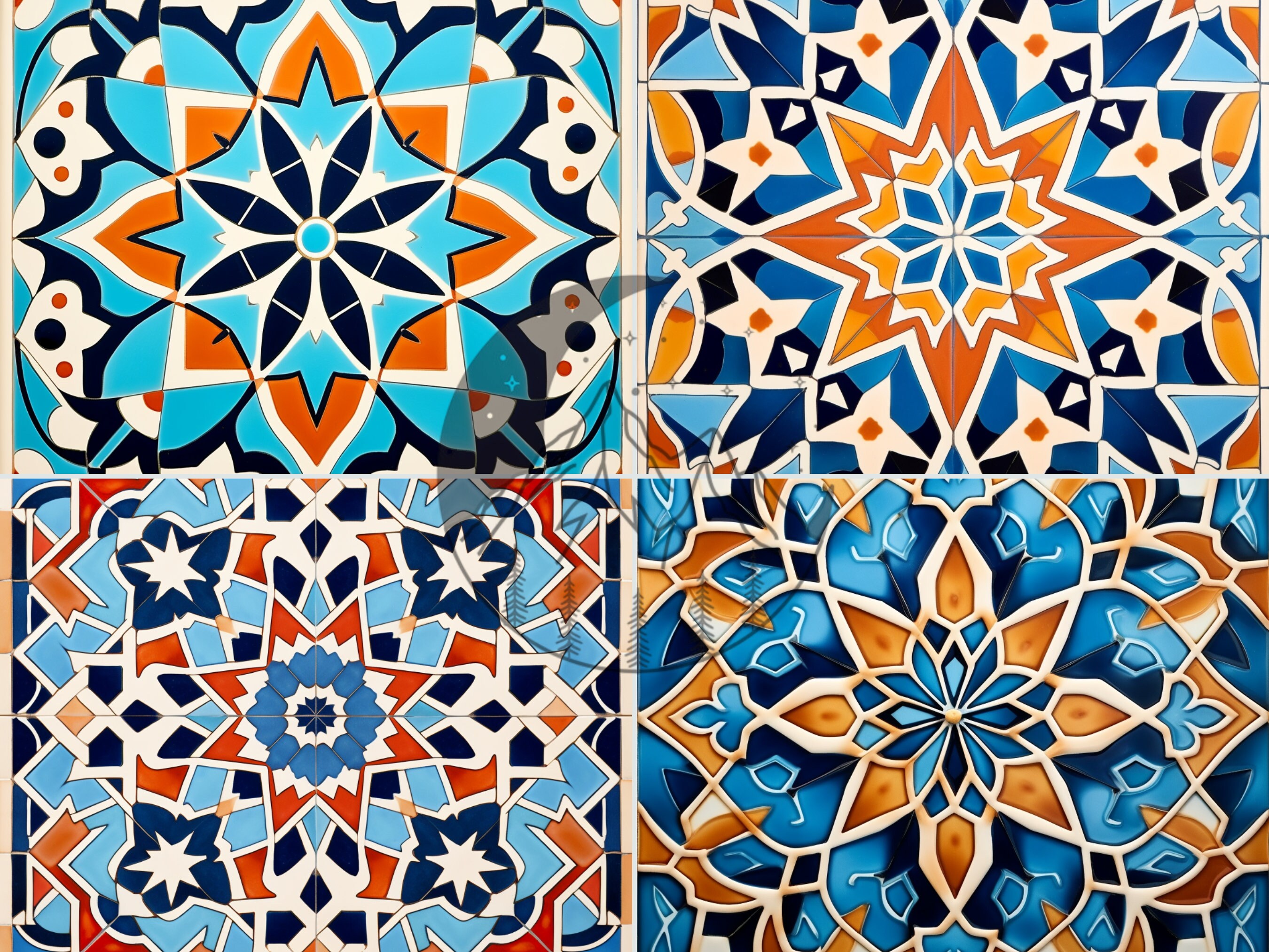 Moroccan Tile Digital Paper Pack Commercial Use Moroccan Pattern ...