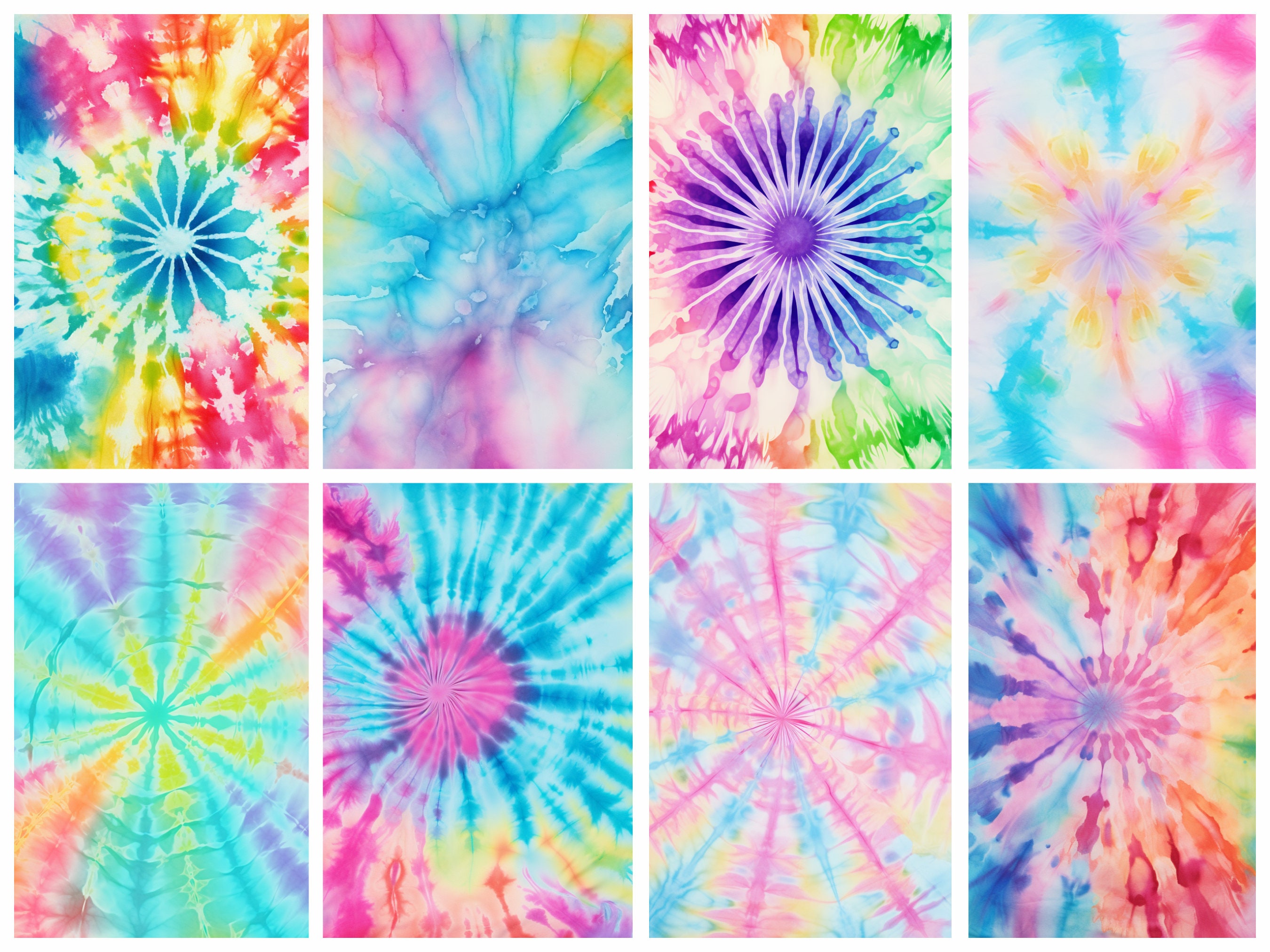 Pastel Tie Dye Digital Paper Pack | Commercial Use| Pastel Digital ...