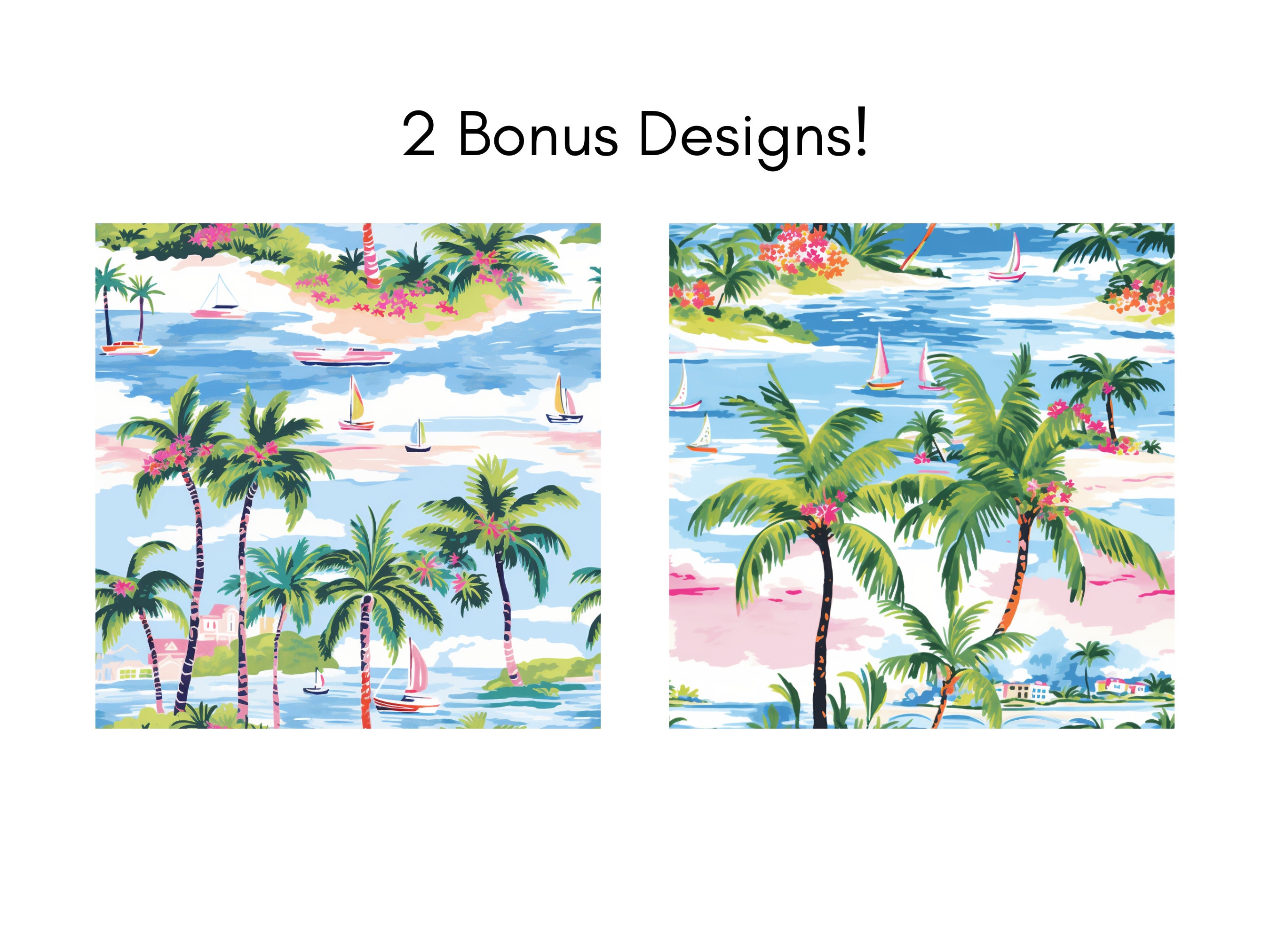 Preppy Palm Beach Digital Paper Under the Sea Beach Seamless Beach ...