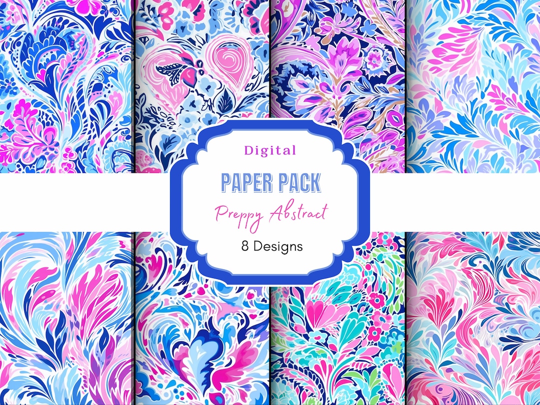 Preppy Abstract Digital Paper Instant Download Digital Paper Preppy ...