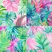 Watercolor Tropical Palm Leaves Digital Paper Pack Commercial Use ...