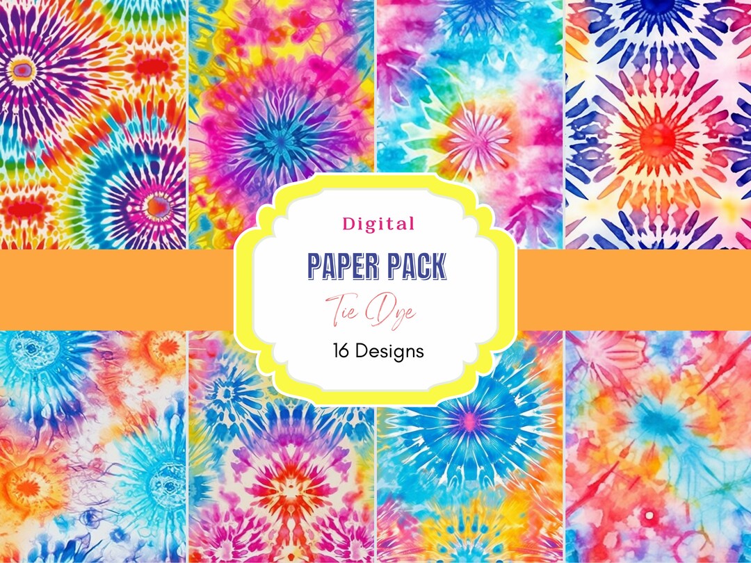 Tie Dye Digital Paper Pack | Digital Paper | Commercial Use | Digital ...