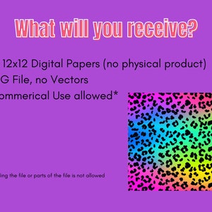 Rainbow Leopard Print Digital Paper | Animal Print | Sublimation ...