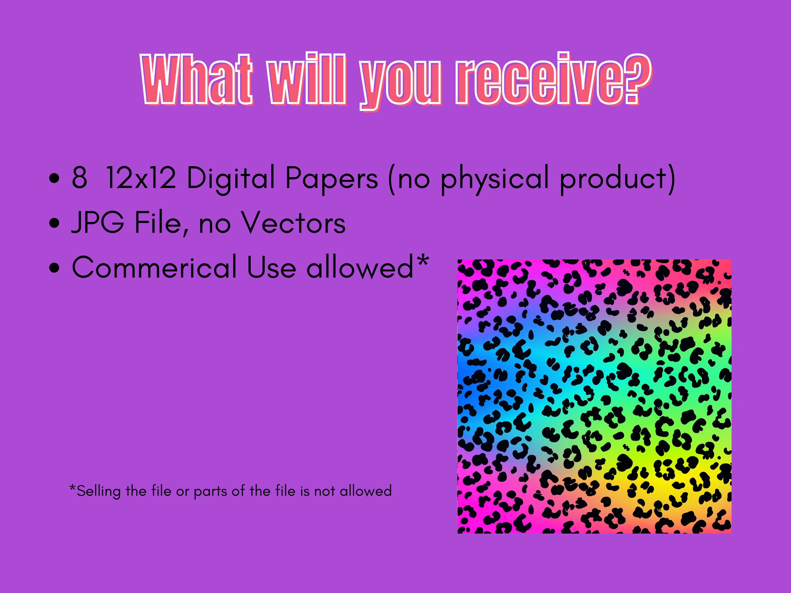 Rainbow Leopard Print Digital Paper | Animal Print | Sublimation ...