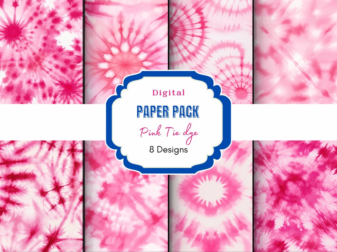 Pink Tie Dye Digital Paper | Scrapbook Paper | Digital Background ...
