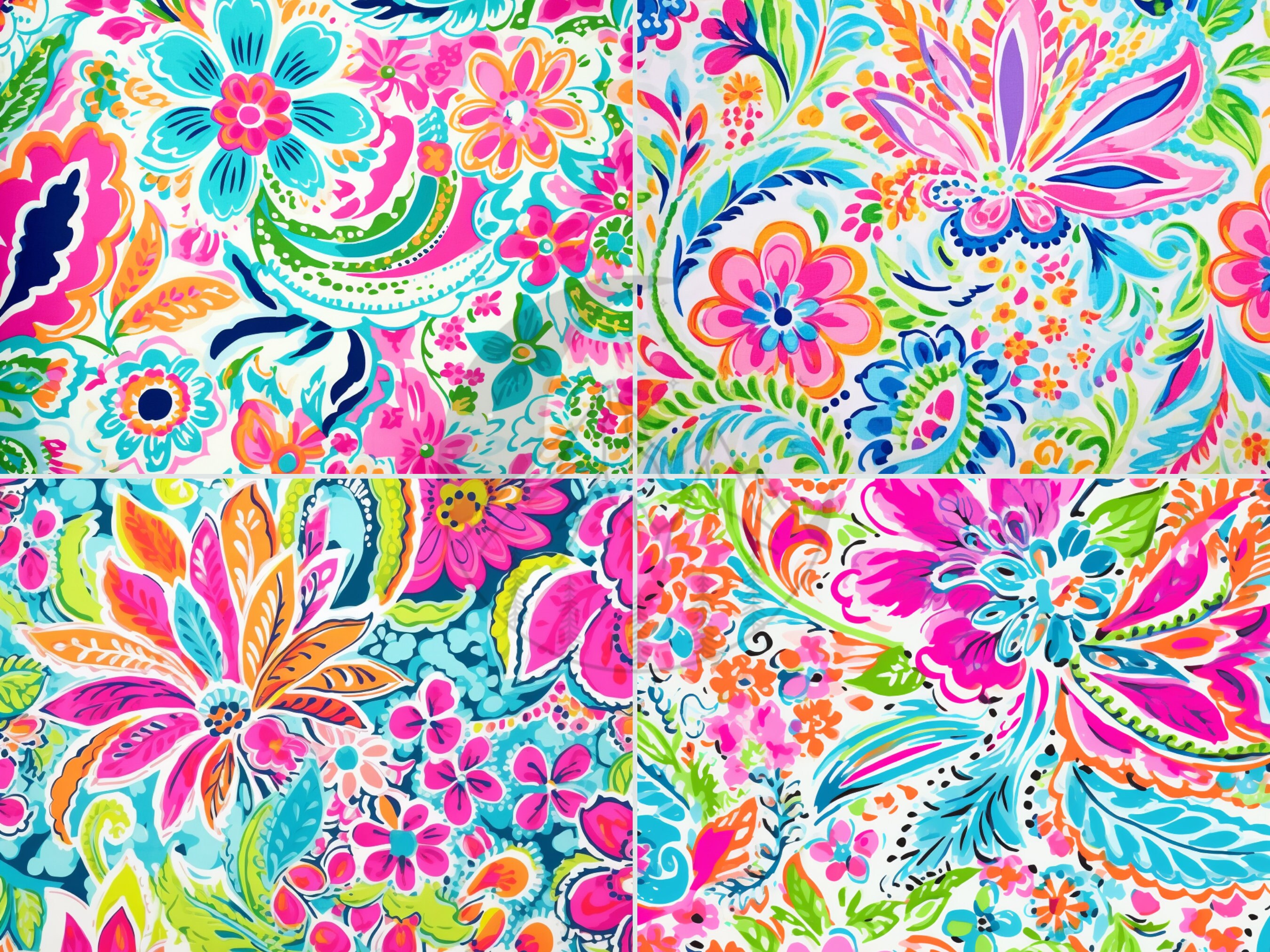 Bright Paisley Digital Paper Paisley Pattern Commercial Use Preppy ...