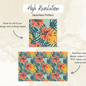 Vintage Hawaiian Block Print Digital Paper| Seamless Patterns | Summer ...