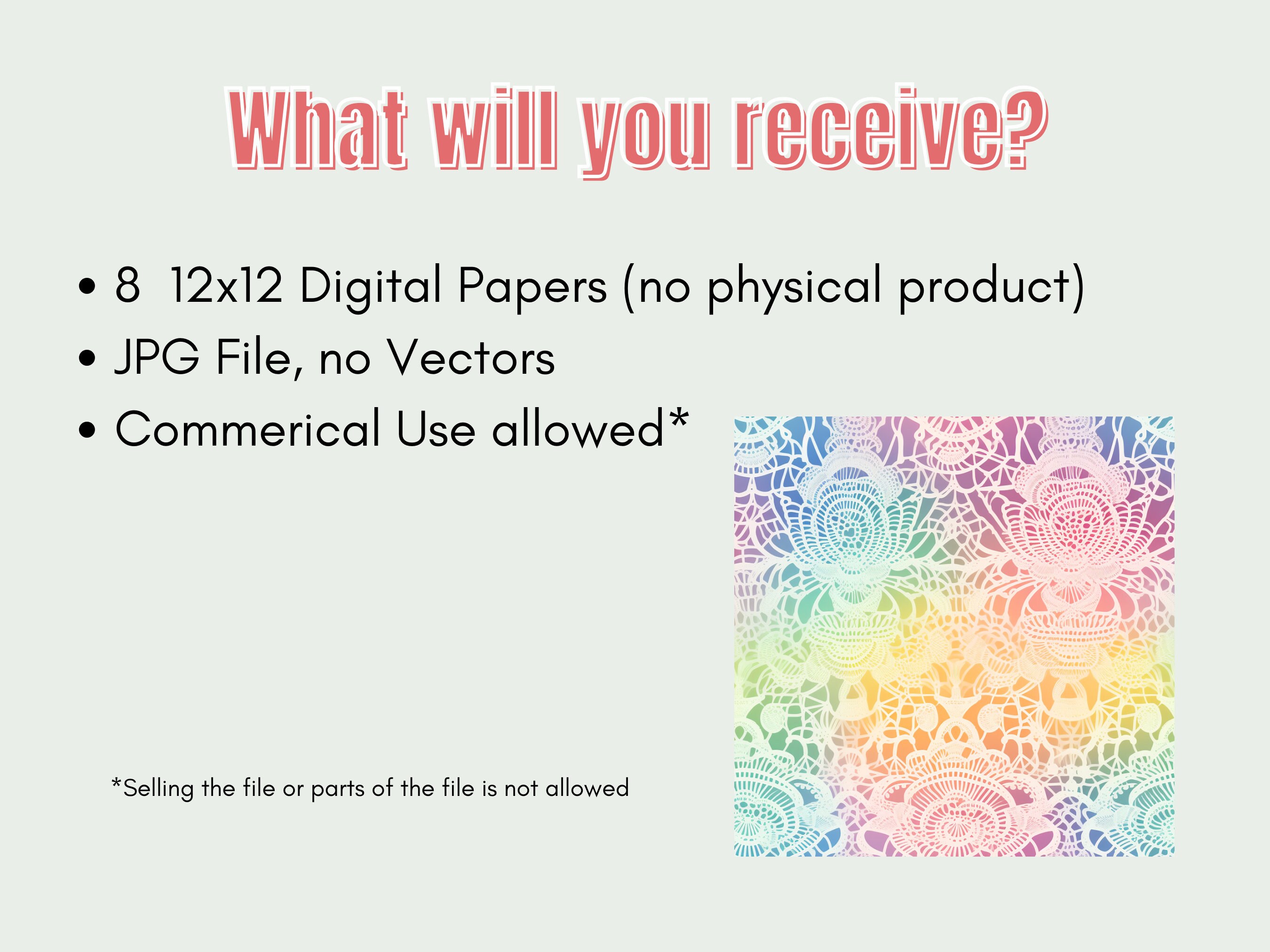 Rainbow Digital Paper Background Pattern Lace Digital - Etsy