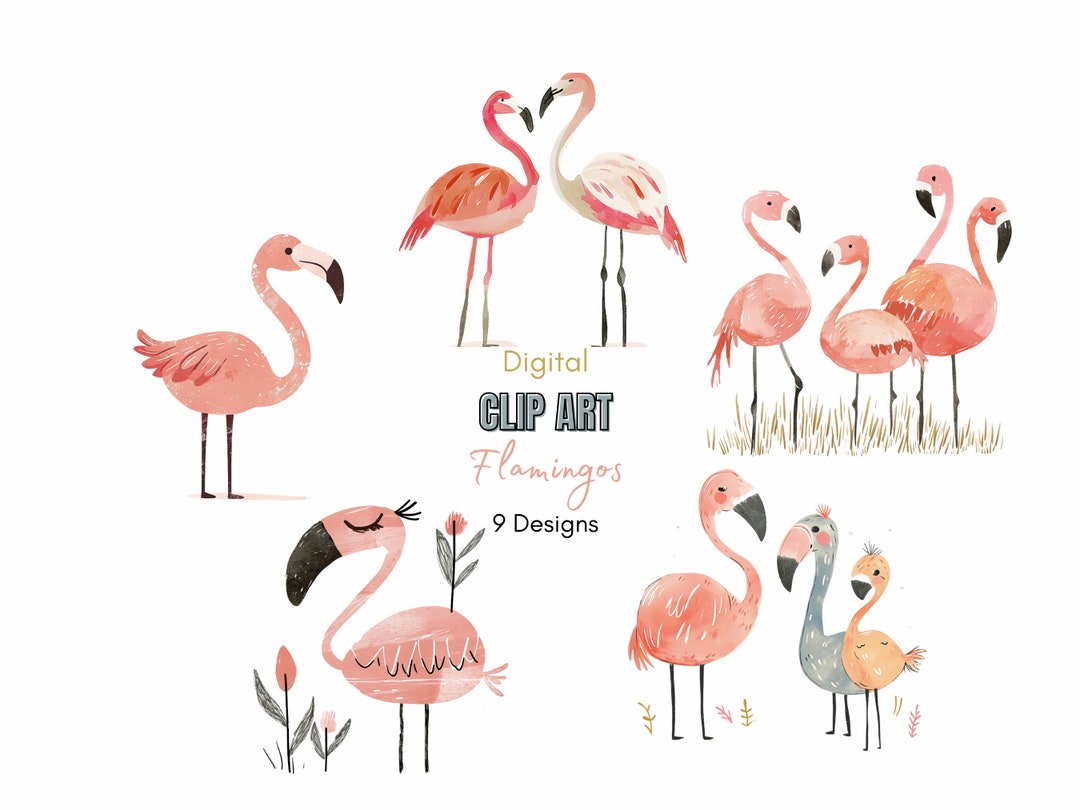 Flamingo Clipart | Pink Flamingo Patterns | Cute Summer Clipart ...