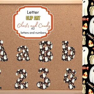 Ghost Clipart Alphabet Doodle Set Png | Letters | Commercial Use ...