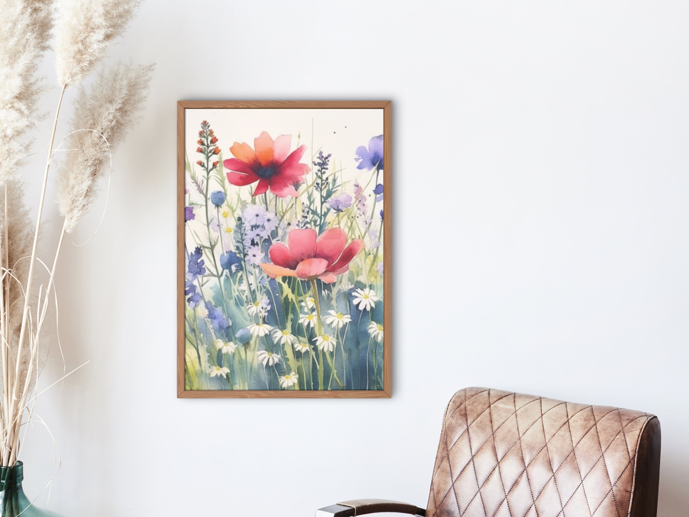 Vintage Watercolor Wildflower Digital Paper Pack Flower Images Digital ...