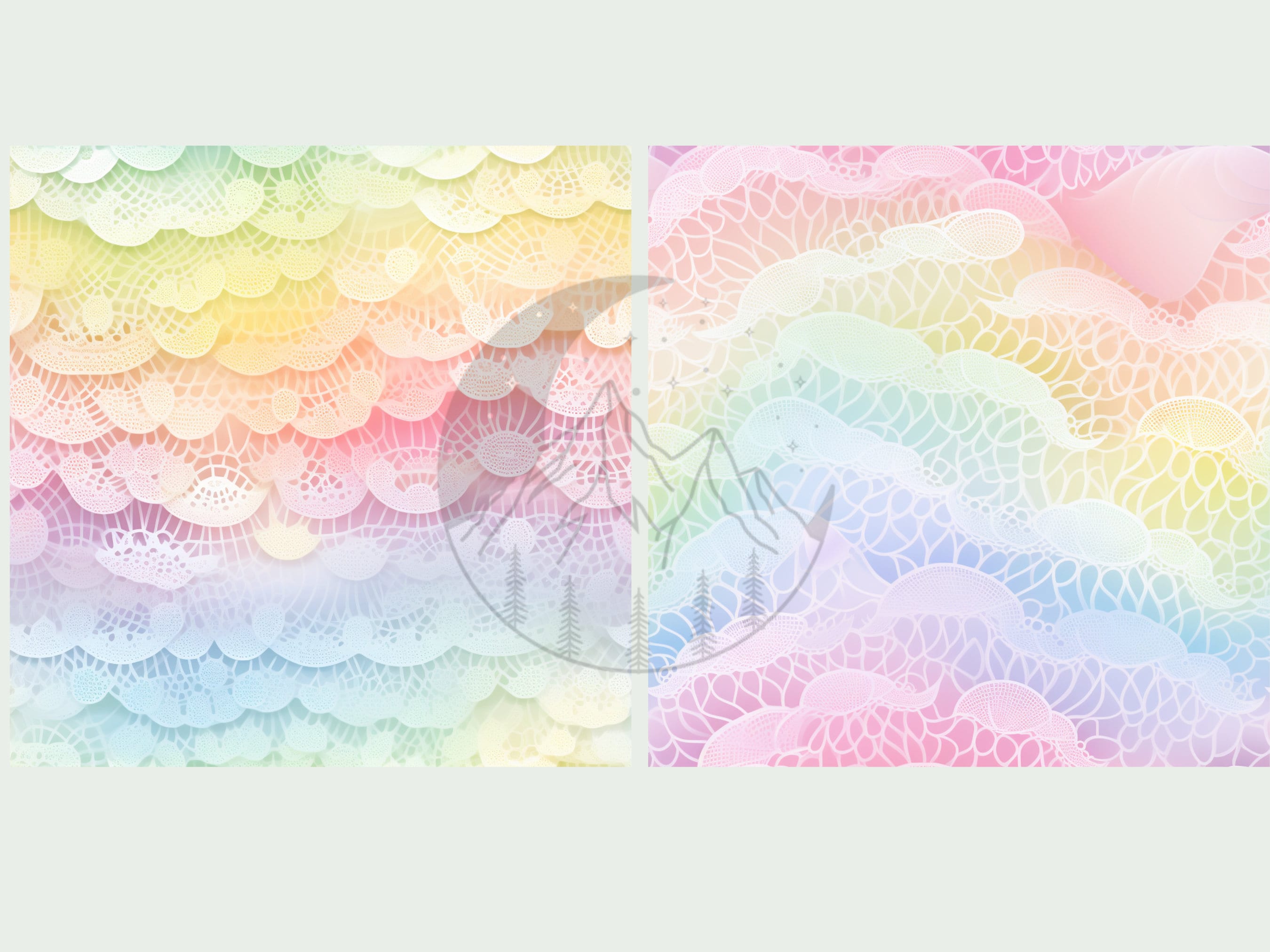Rainbow Digital Paper | Background Pattern | Lace Digital Paper ...