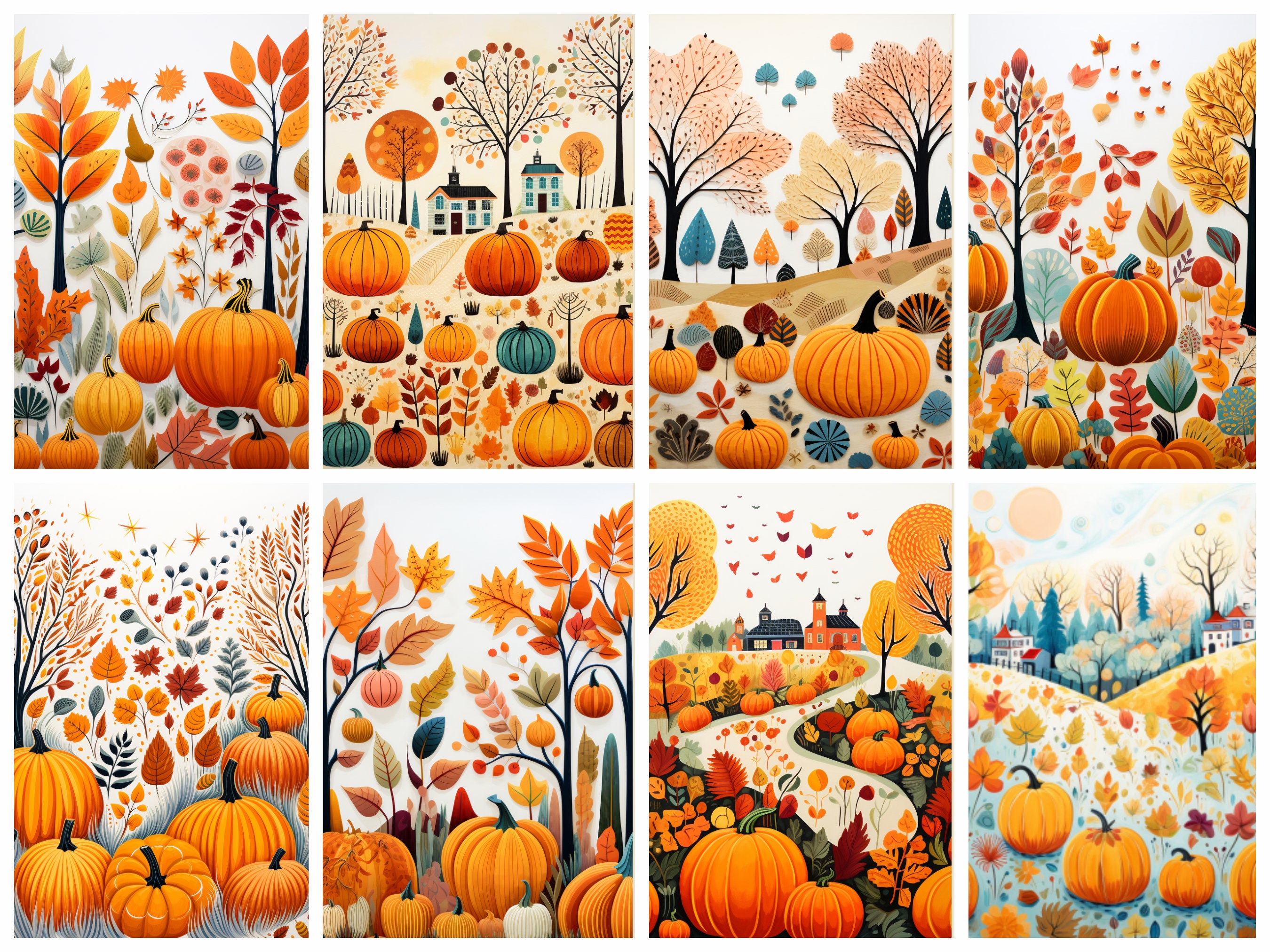 Autumn Digital Paper | Fall Clipart | Digital Background | Autumn ...