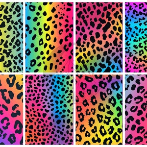 Rainbow Leopard Print Digital Paper | Animal Print | Sublimation ...