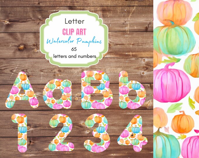 Fall Autumn Clipart Alphabet PNG, Watercolor Alphabet, Transparent PNG ...