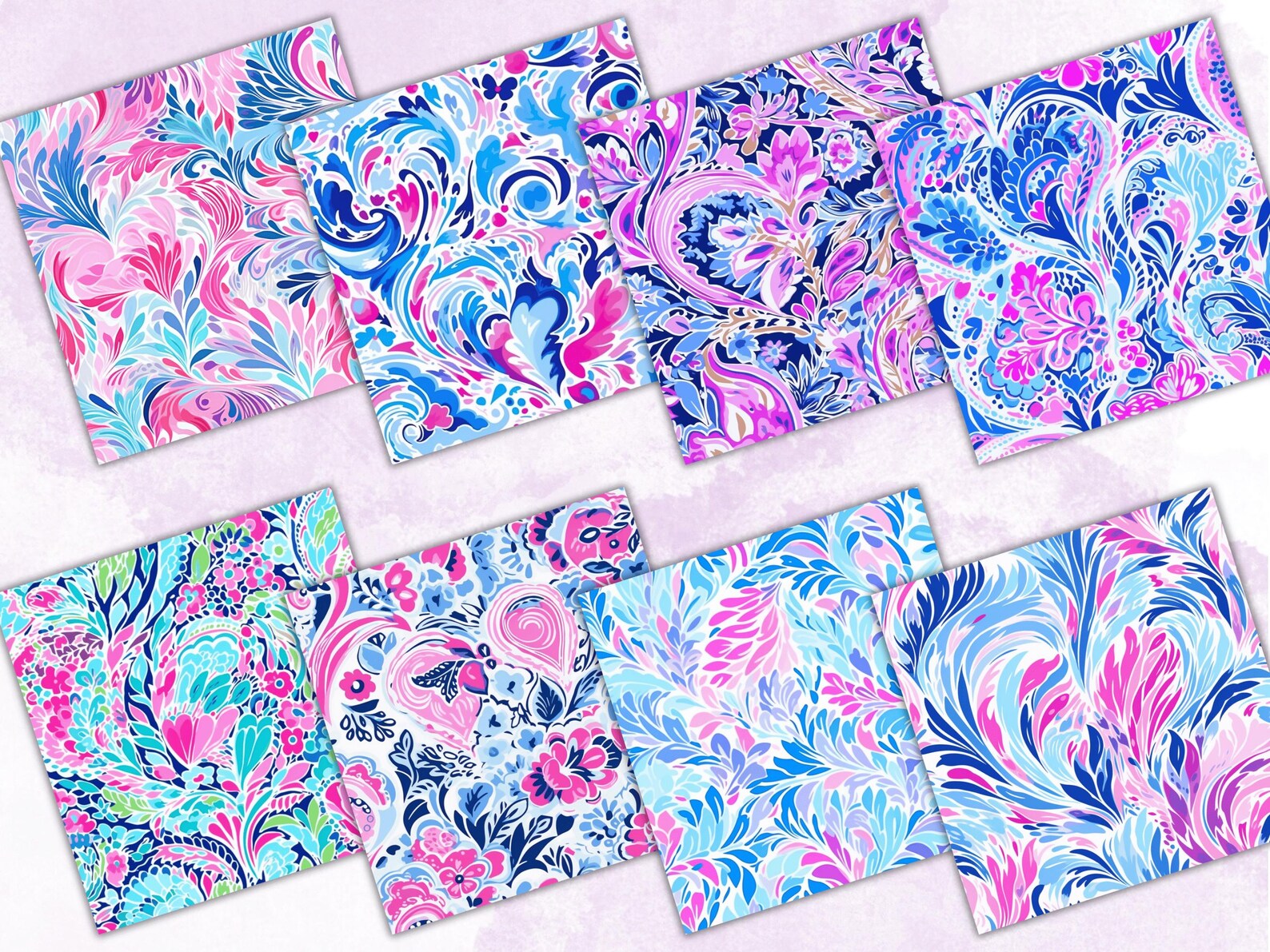 Preppy Abstract Digital Paper | Instant Download | Digital Paper ...