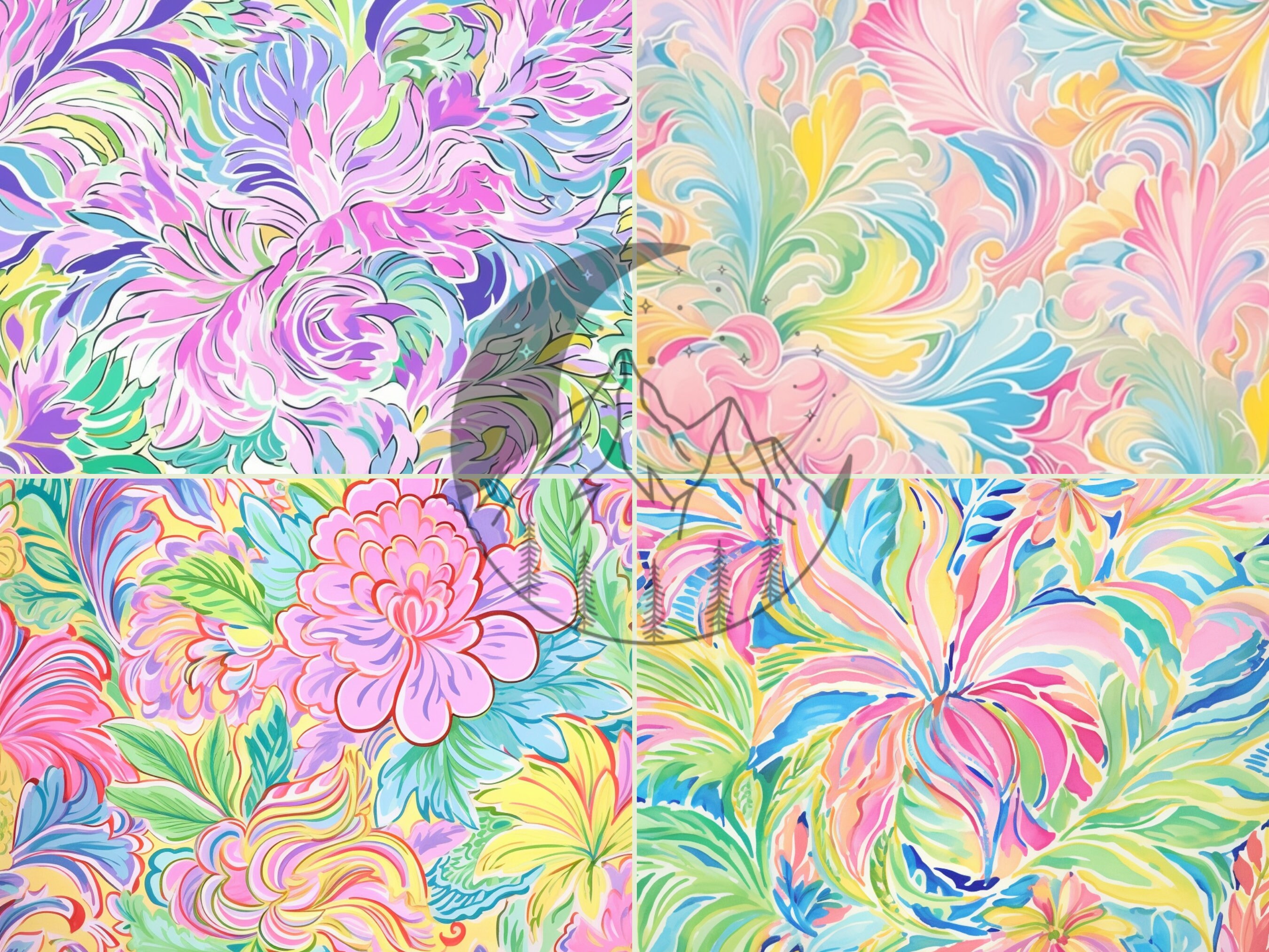 Watercolor Floral Digital Paper Pack Digital Paper Paper Scrapbook ...