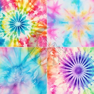 Pastel Tie Dye Digital Paper Pack | Commercial Use| Pastel Digital ...