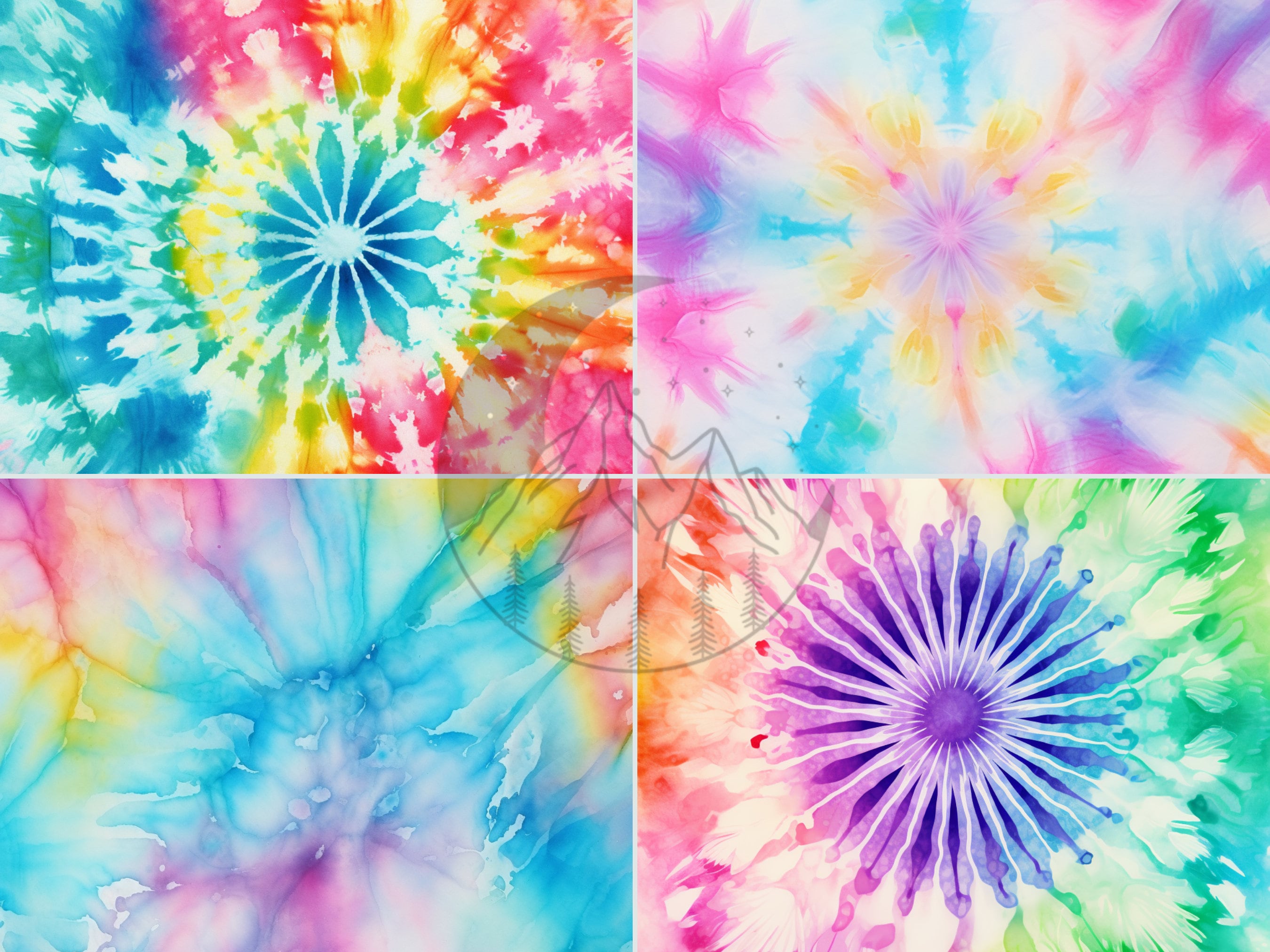 Pastel Tie Dye Digital Paper Pack Commercial Use Pastel Digital Paper ...