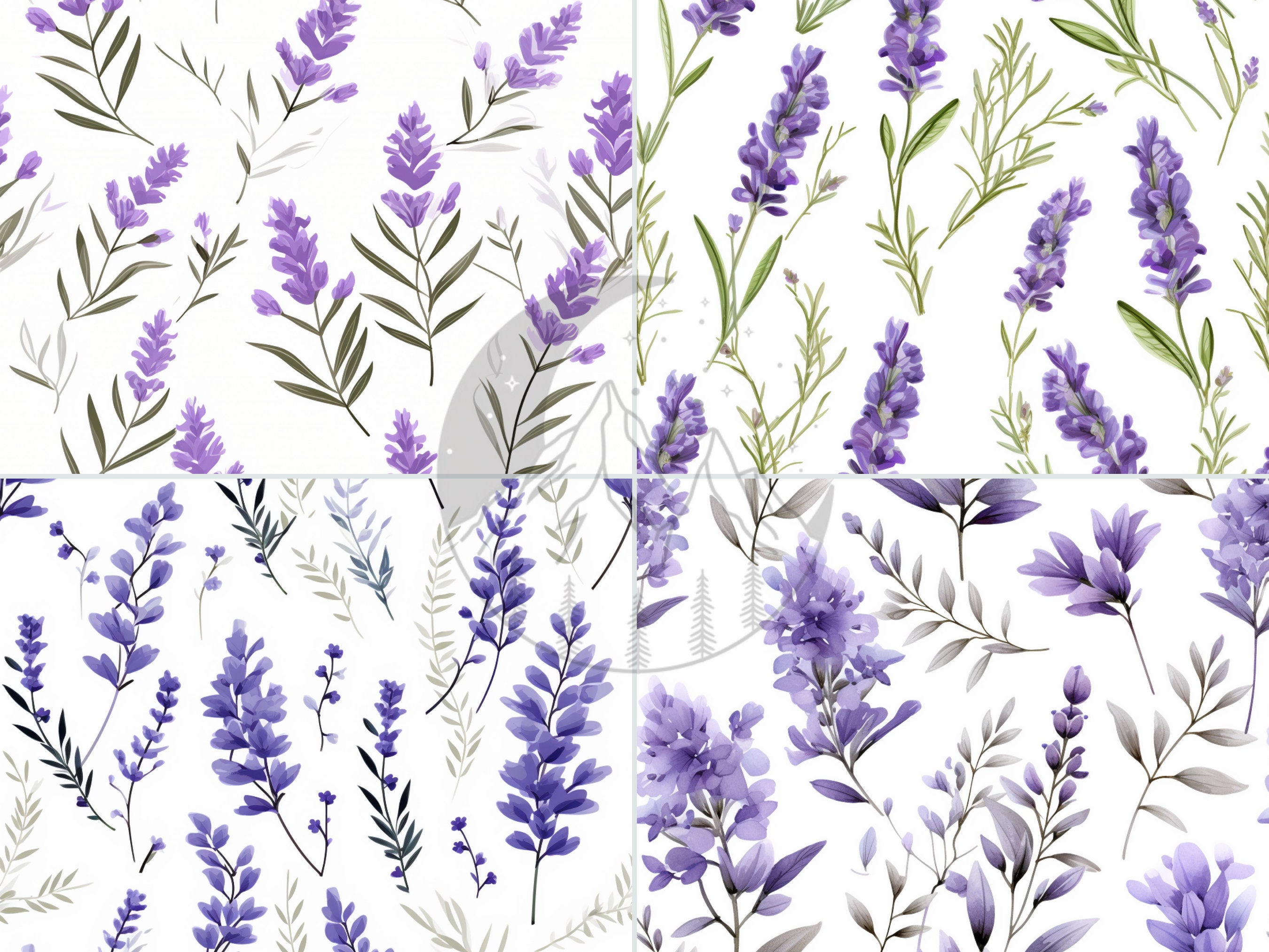 Lavender Digital Paper Pack | Commercial Use | Junk Journal | Instant ...