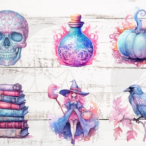 Pastel Halloween Clipart Bundle | Pastel Halloween Clipart Set | Spooky ...