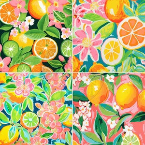 Preppy Pink Lemonade Digital Paper | Summer Paper | Lemonade Stand ...