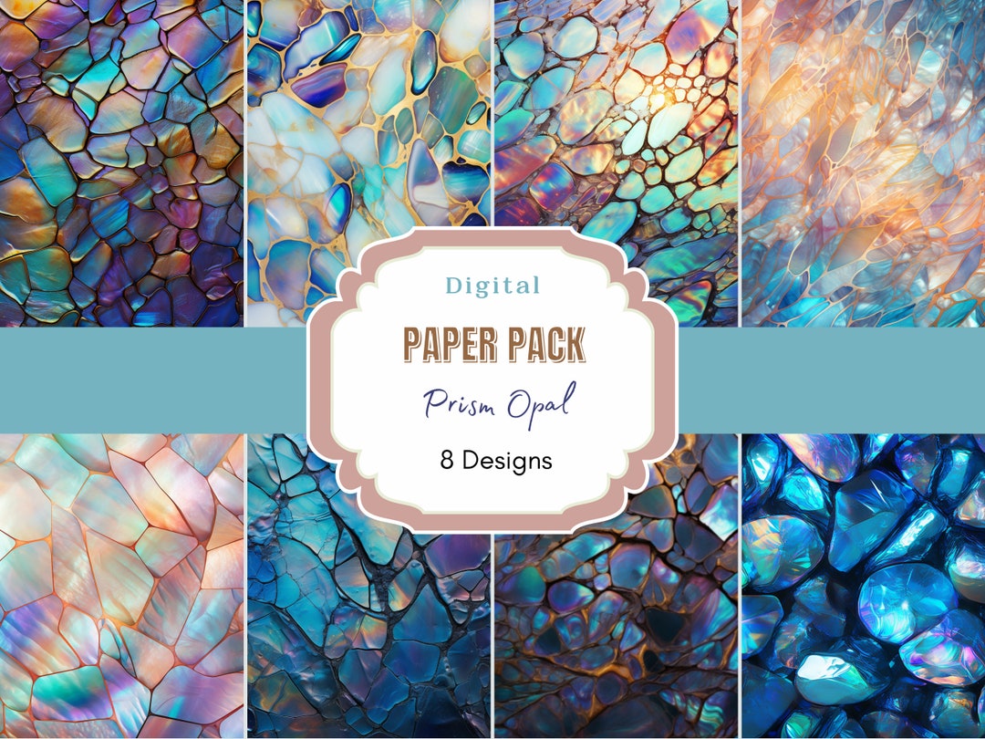Prism Opal Gemstone Digital Paper | Agate Backgrounds | Digital ...