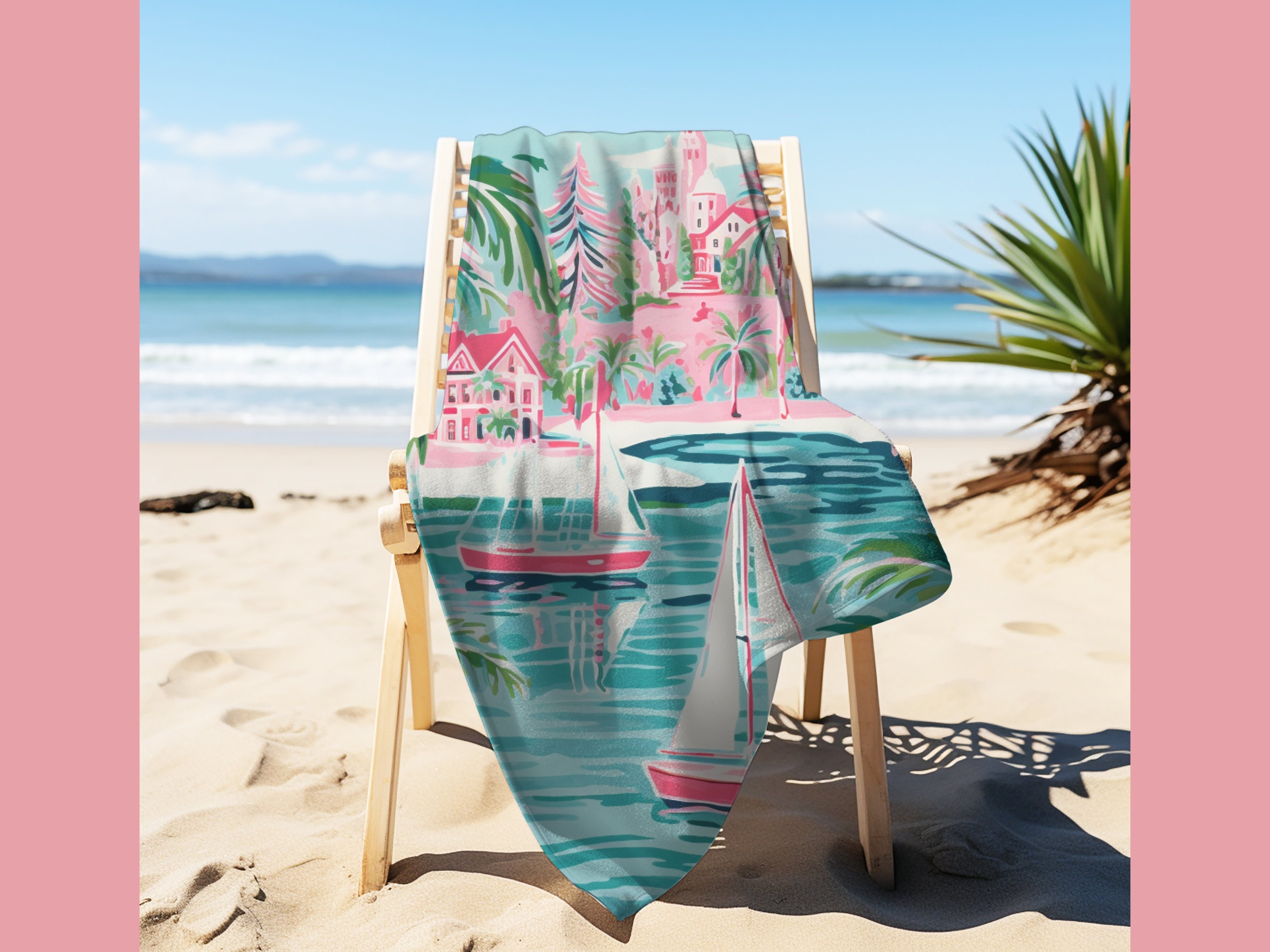 Preppy Sea Town Digital Paper Coastal Digital Paper Nautical Pattern ...