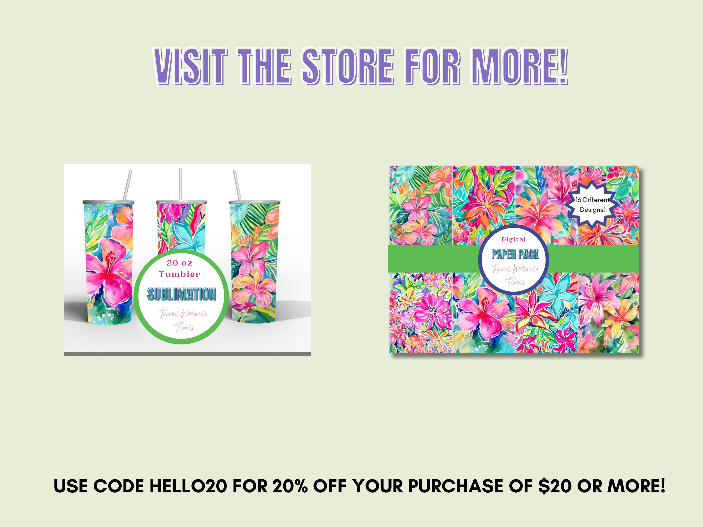 Watercolor Floral Digital Paper Pack | Digital Paper | Paper| Scrapbook ...