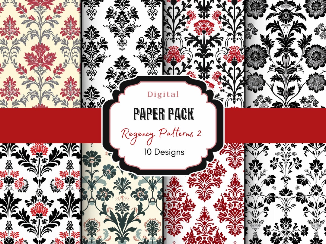 Regency Digital Paper Craft | Scrapbook Cards Collage | Regency Women ...
