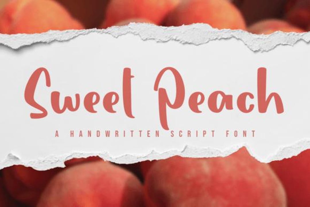 Sweet Peach Script Font, Wedding Fonts, Pretty Farmhouse Fonts - Etsy