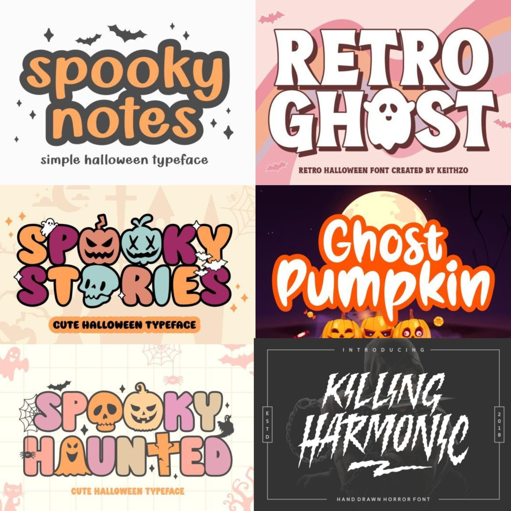 Spooky Halloween Font and Graphic Bundle, Huge Discount Bundle Fonts ...