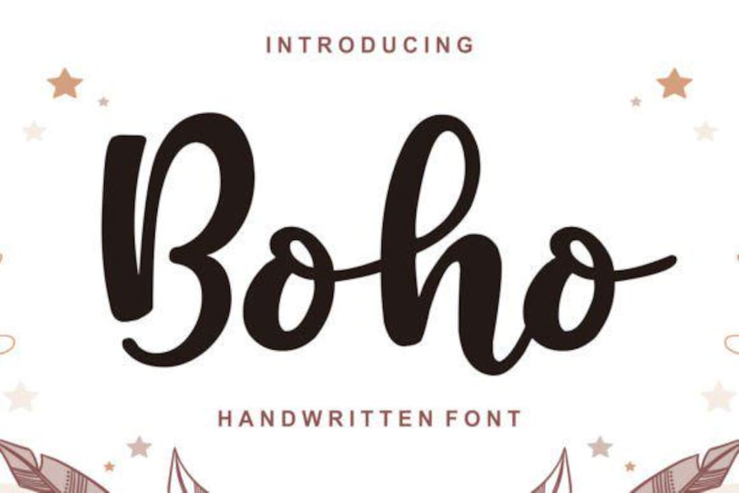 Boho Script Font, Bold Script Font, Fonts for Crafts - Etsy