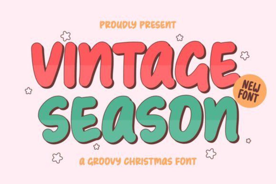 Vintage Season Font, Vintage OTF Fonts for Christmas, Holiday Font - Etsy