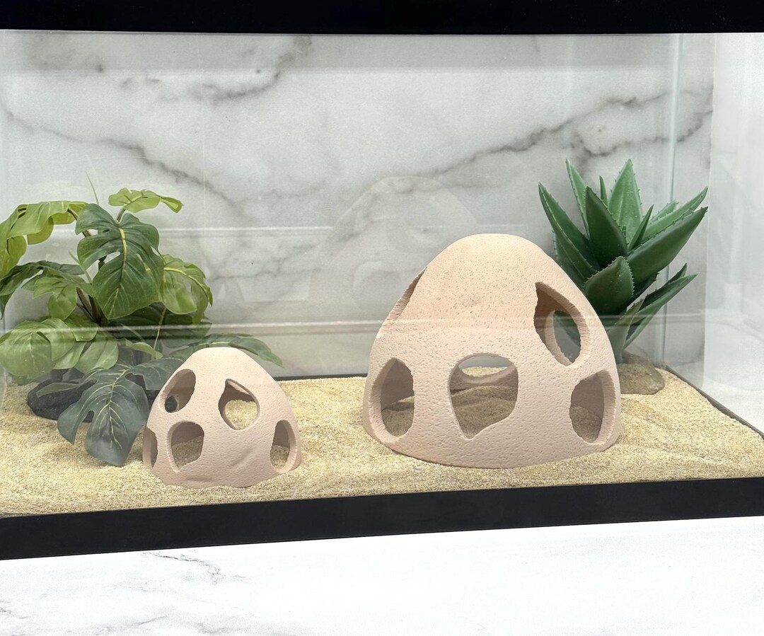Aquarium Reef Ball Hide | Concrete Terrarium Decor for Fish, Shrimp ...