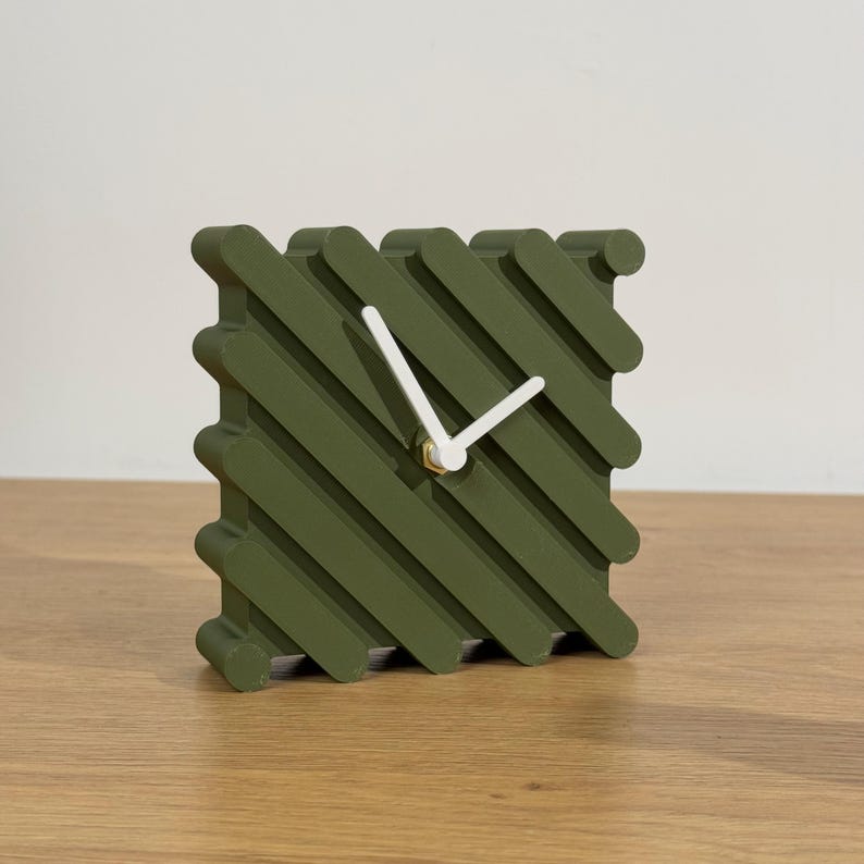 Functional Square Desk Clock | Minimalist Modern Home and Office Decor ...