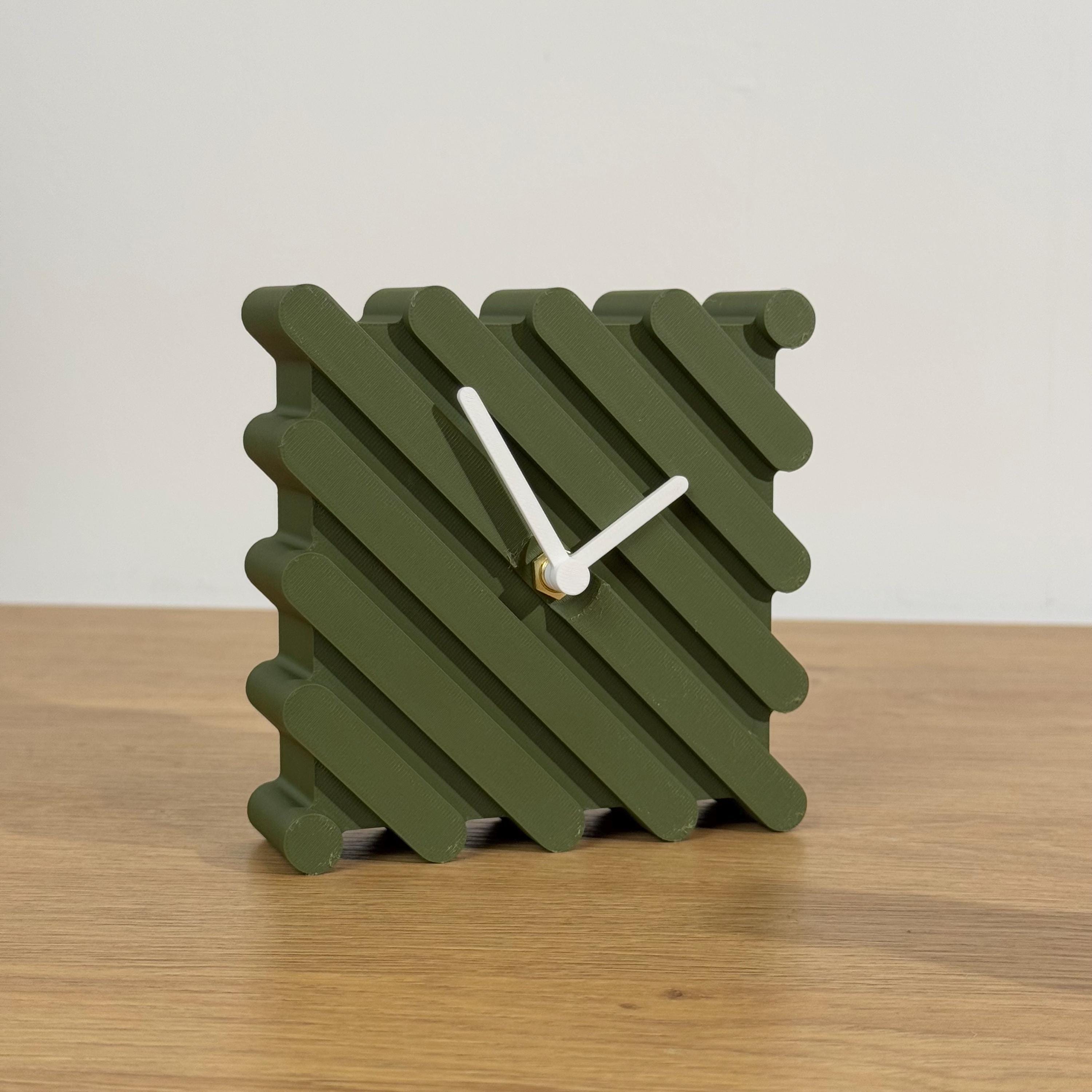 Functional Square Desk Clock | Minimalist Modern Home and Office Decor ...