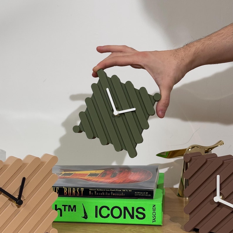 Functional Square Desk Clock | Minimalist Modern Home and Office Decor ...