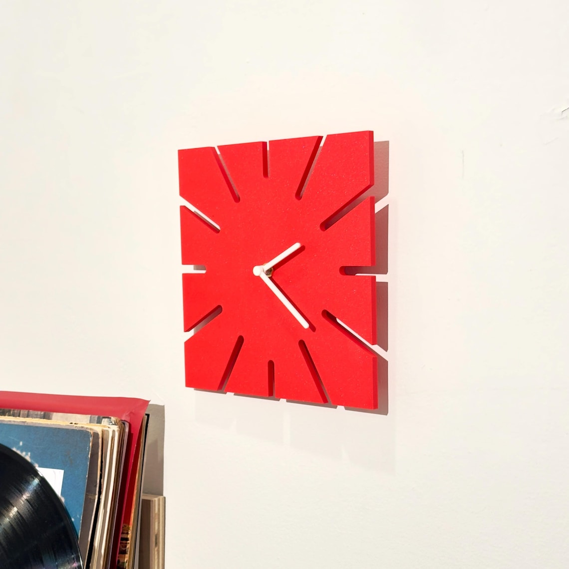 Modern Clock Square Minimalist Design Silent Quartz Movement Home Decor ...