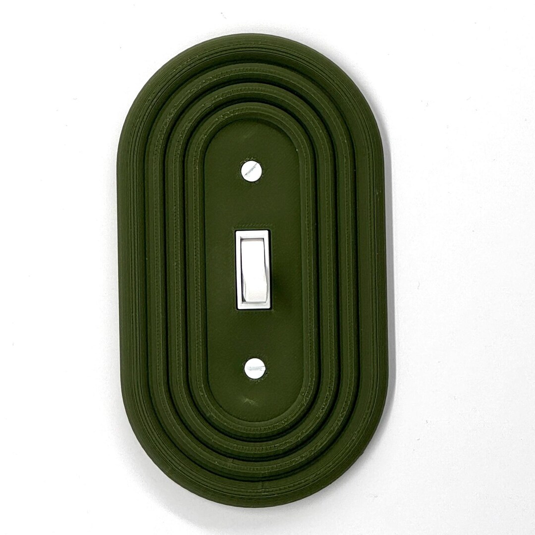 Mid-century Modern Oval Light Switch Cover - Stylish Retro Wall Plate ...