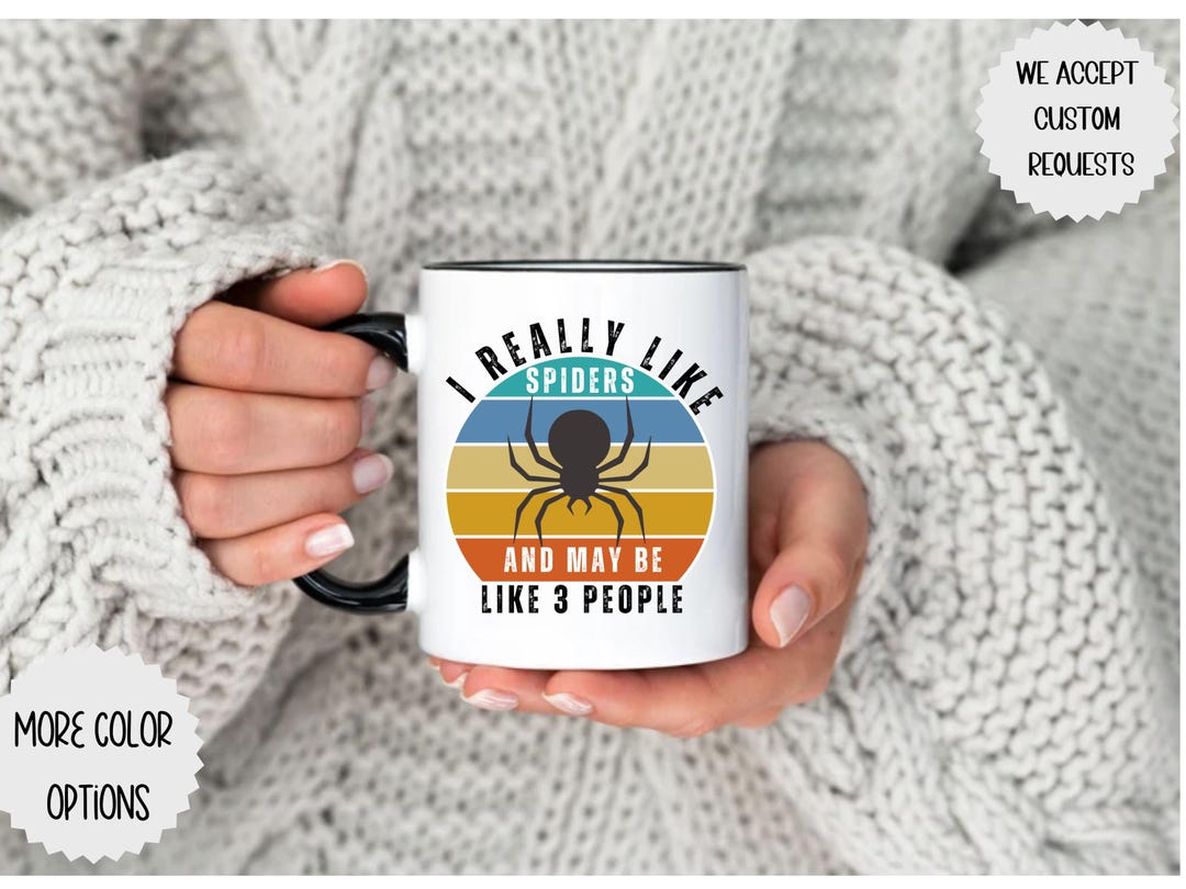 Personalized Spider Lover Mug: Colorful Insects Lover Coffee Cup - Etsy