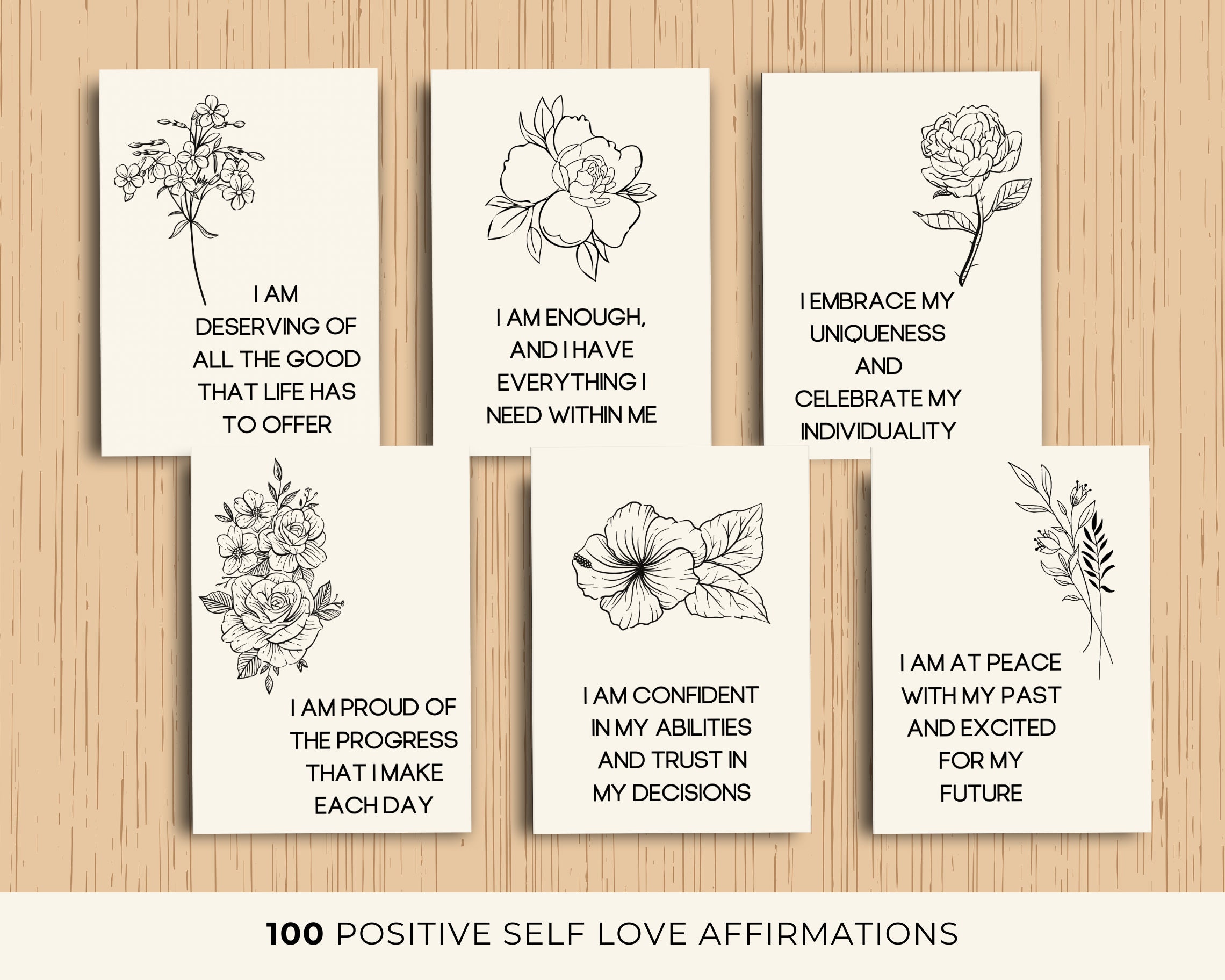 100 Positive Self Love Affirmations for Adults, Daily Affirmations ...
