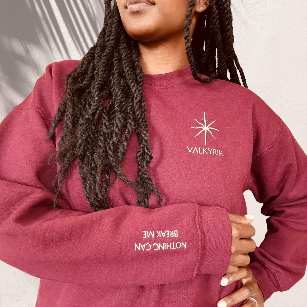 Valkyrie Embroidered Sweatshirt, Nesta Valkyrie Sweater, Acotar Merch ...