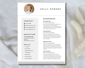 Trendy Resume Template - Etsy