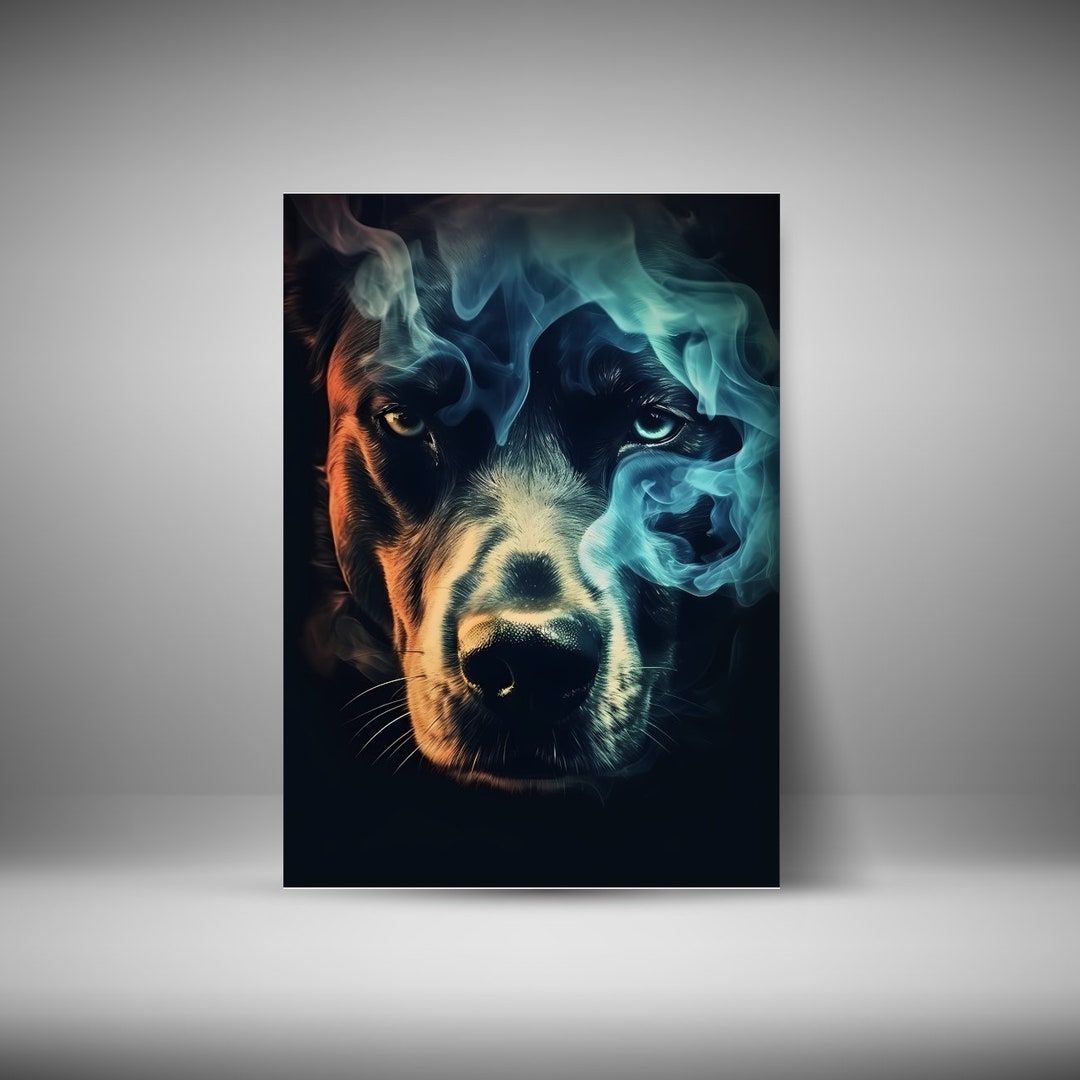 Dog Poster Printable Home Decor Pet Portrait Instant - Etsy