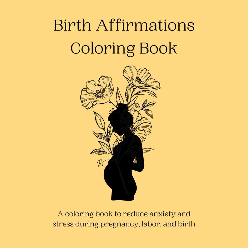 Positive Birth Affirmations Coloring Book, Adult Coloring Book for ...